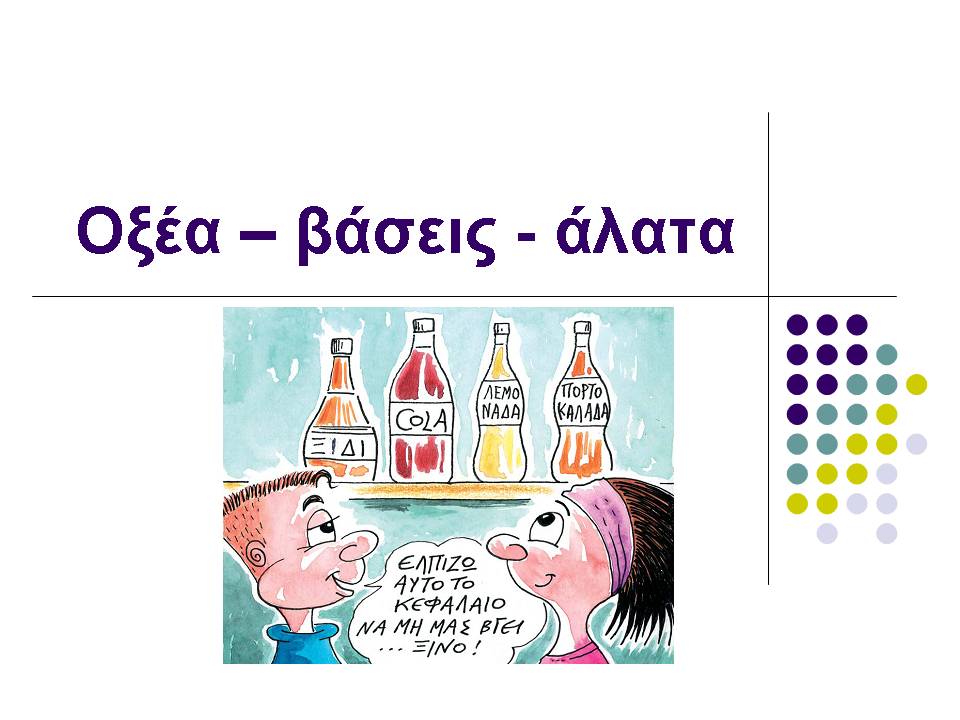Οξέα, Βάσεις, Άλατα